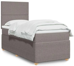 Box spring postel s matrací taupe 90x200 cm textil 3294236