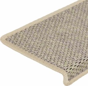 Samolepící nášlapy na schody vzhled sisal 15ks 65x21x4cm zelené 326887