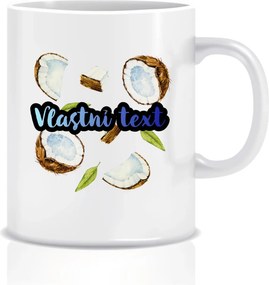 Personalizovaný klasický bílý keramický hrníček 300 ml s letním ovocem