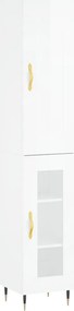 vidaXL Skříň highboard 34,5 x 34 x 180 cm kompozitní dřevo [3200371] Barva: Černá