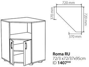 Komoda ROMA RU - dub