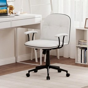 Costway Kancelářská židle ergonomická psací židle z umělé kůže