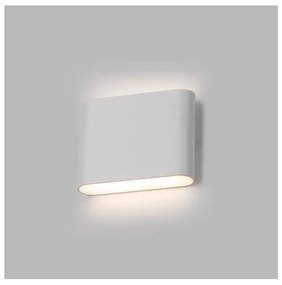 LED dekorativní nástěnné hliníkové svítidlo FLAT II - bílá, 2 x 3W, 2 x 340 lm, 135 mm