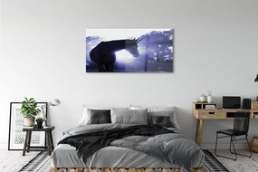 akrylový obraz les jednorožec 125x50 cm