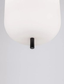 Bílé/černé skleněné závěsné svítidlo ø 22 cm Lato – Nova Luce