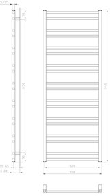 Sapho Sapho, MAKRO DOS topné těleso 550x1430 mm, bílá, IR430T
