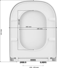 Gamma Lumino, toaletní WC sedátko 445x345 mm, bílá lesklá, GMA-LUMINO