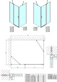 Polysan Zoom Line Black ZL3290B boční stěna 90 cm Koupelny Bernold