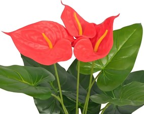 Umělá rostlina toulitka s květináčem 45 cm červenožlutá 244446