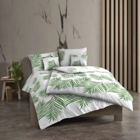 Bavlněné povlečení renforcé TROPICAL bílé - 1x 220/200, 2x 70/90cm
