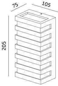 LED Venkovní nástěnné svítidlo ENTERA P LED/10W/230V 4000K IP54
