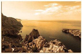 Obraz na plátně - Majestátní krajina s klidným mořem 1233FA (75x50 cm)