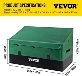 Venkovní úložný box Patio Deck Box 870,6 l voděodolná PE plachta
