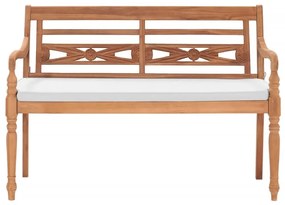 vidaXL Marketos Lavice Batavia s poduškou 120 cm teak