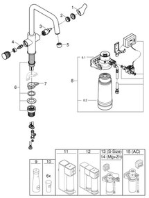 GROHE 30594000 - Dřezová bat. BLUE PURE Start s filtrační funkcí Ultrasafe chrom