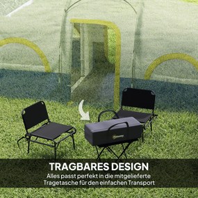 Outsunny Tunneltent, Stan pro 6 Osob se 3 Místnostmi, UV Ochrana, Síťová Okna, Odolný Rodinný Stan s Přenosnou Taškou, 3000mm Voděodolný Skupinový St…