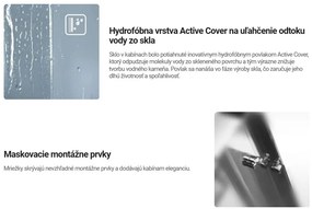 Deante Kerria Plus, posuvné sprchové dveře 140x200 cm, 6mm čiré sklo, černý profil, DEA-KTSPN14P