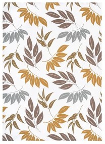 SCANquilt utěrka DEKORO větvičky s listy okrovošedá 50 x 70 cm