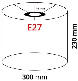 LED Stojací lampa TUNJA 1xE27/20W/230V pr. 30 cm matný chrom/hnědá