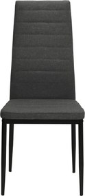 Jídelní židle 4 ks tmavě šedé textil 246180