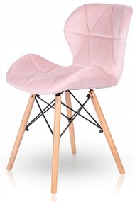 Jídelní židle SKY růžová - skandinávský styl