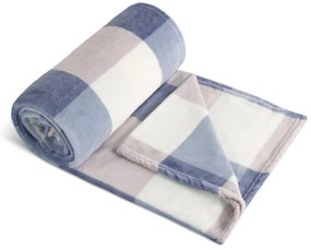 Bellatex Přikrývka Kemping PLUS 150x200 cm Kostka Modrá