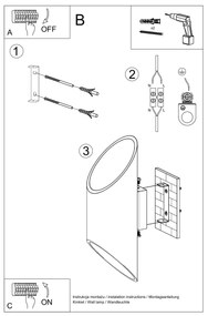 Nástěnné svítidlo Penne 2, 1x černé kovové stínítko