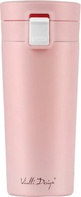 Růžový cestovní termohrnek Vialli Design Fuori, 400 ml
