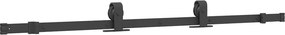 Posuvné dveře se sadou kování černé 90x205 cm Tvrzené sklo 3375827