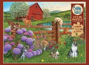 COBBLE HILL Puzzle Kočky na farmě XL / 275 dílků / od 9 let