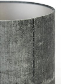Šedé antracitové sametové stínidlo na lampu Gemstone - Ø 50* 38cm/ E27