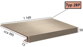 Vinylový schod Vinylové schody Brased Objectline Step 2BP - 9871 Dub Toledo krémový