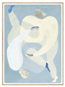 THE POSTER CLUB Autorský mini plakát Hold You / Blue by Sofia Lind A5, modrá barva, papír