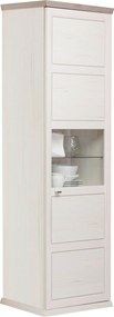 XXXLutz VITRÍNA, šedá, bílá, 69,4/209,2/42,5 cm Hom`in - Kredence a vitríny - 000003000167