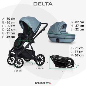 Kombinovaný kočárek Riko Basic Delta Grey Fox