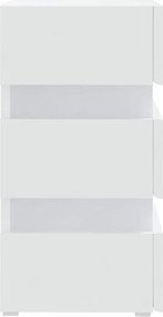 Noční stolek s LED bílý 45 x 35 x 67 cm kompozitní dřevo 326840