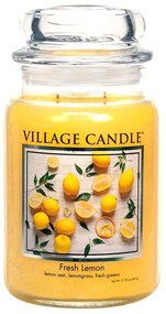 Village Candle - vonná svíčka Fresh Lemon (Svěží citrón) 737g