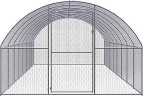Venkovní klec pro kuřata 3 x 8 x 2 m pozinkovaná ocel 3095466