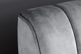 Designová postel Rotterdam 160 x 200 cm šedý samet
