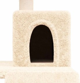 Škrabadlo pro kočky se sisalovými sloupky krémové 82 cm 171663