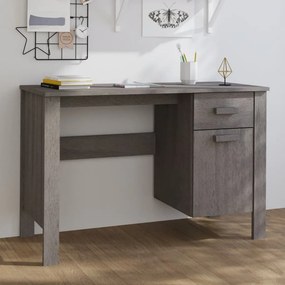 Psací stůl HAMAR světle šedý 113 x 50 x 75 cm masivní borovice 340463