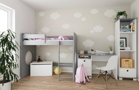 BabyBeds Dětská patrová postel TOLO 180x80 Barevné provedení: Šedá