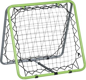 HOMCOM fotbalový odbíječ odrazová branka odrazová stěna síť pro baseball oboustranný odraz nastavitelná 5 úrovní zelená černá | Aosom.de