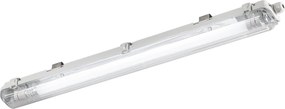 FAN LED-ATLANTIC-1XT8-60 Vodotěsné stropní svítidlo Atlantic Silver LED 1xT8 (zářivka v ceně), IP65, délka 60 cm - FANEUROPE