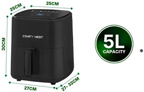 Comfy Nest CN-06191 – Digitální horkovzdušná fritéza 5 l, 1400 W