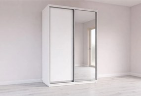 Skříně s posuvnými dveřmi 1500x2400x600 1LTD 1 Zrcadlo Nymphea Alba, profil stříbrný