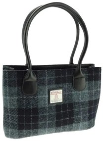 Kabelka Cassley Harris Tweed - Grey Black Tartan