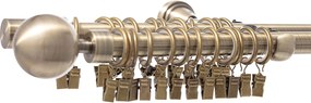 Dvojitá garnýž Elegant antique brass 240 cm