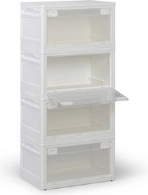 Skládací úložný regálový box L 37 l, 459x320x250 mm, bílý