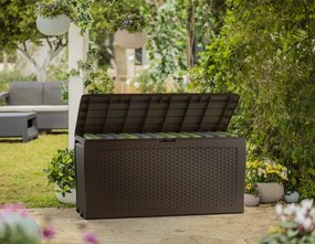 Zahradní úložný box Keter Samoa Rattan 270 L - 117 x 45 x 57 cm - Brown